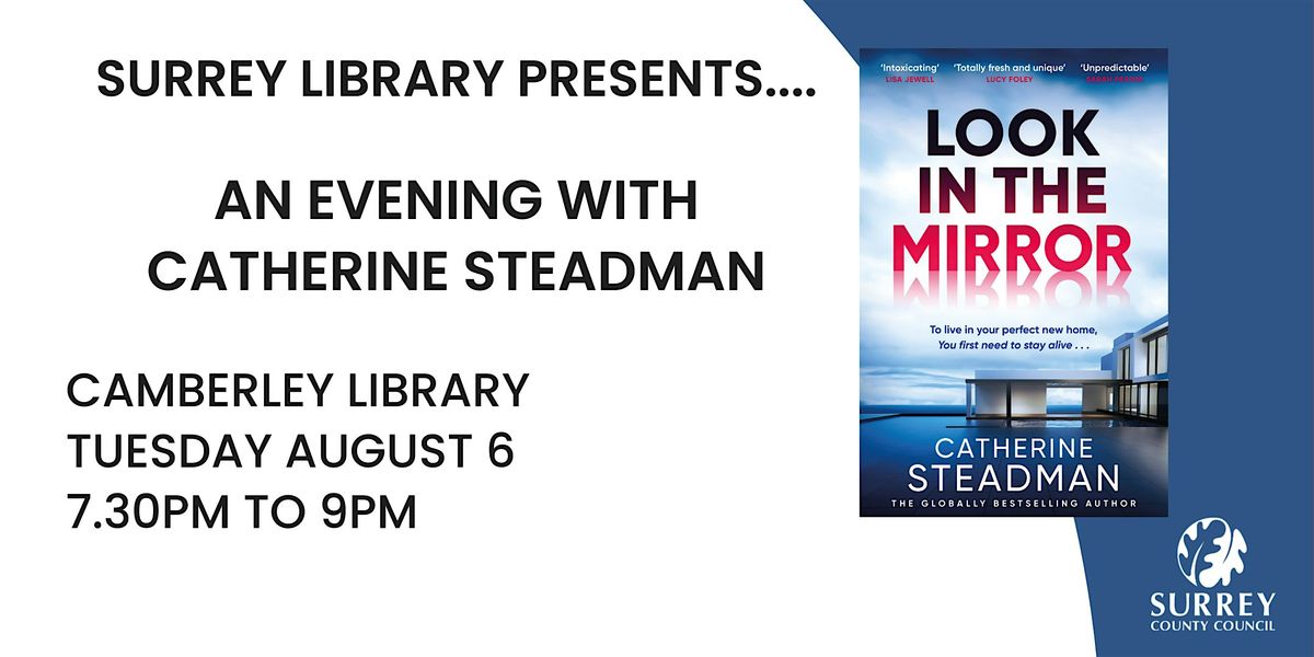An Evening with Catherine Steadman, Camberley Library, 6 August 2024