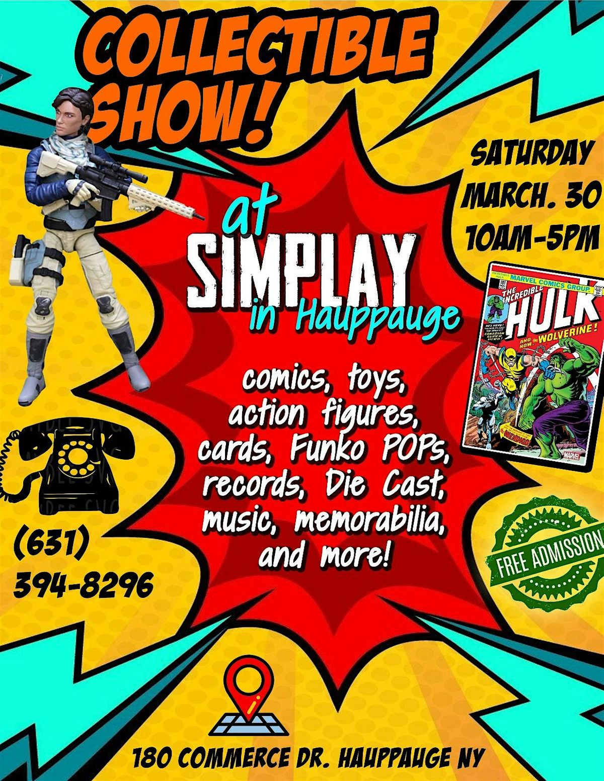Collectible Show at Simplay in Hauppauge, Simplay Indoor Golf Simulator ...