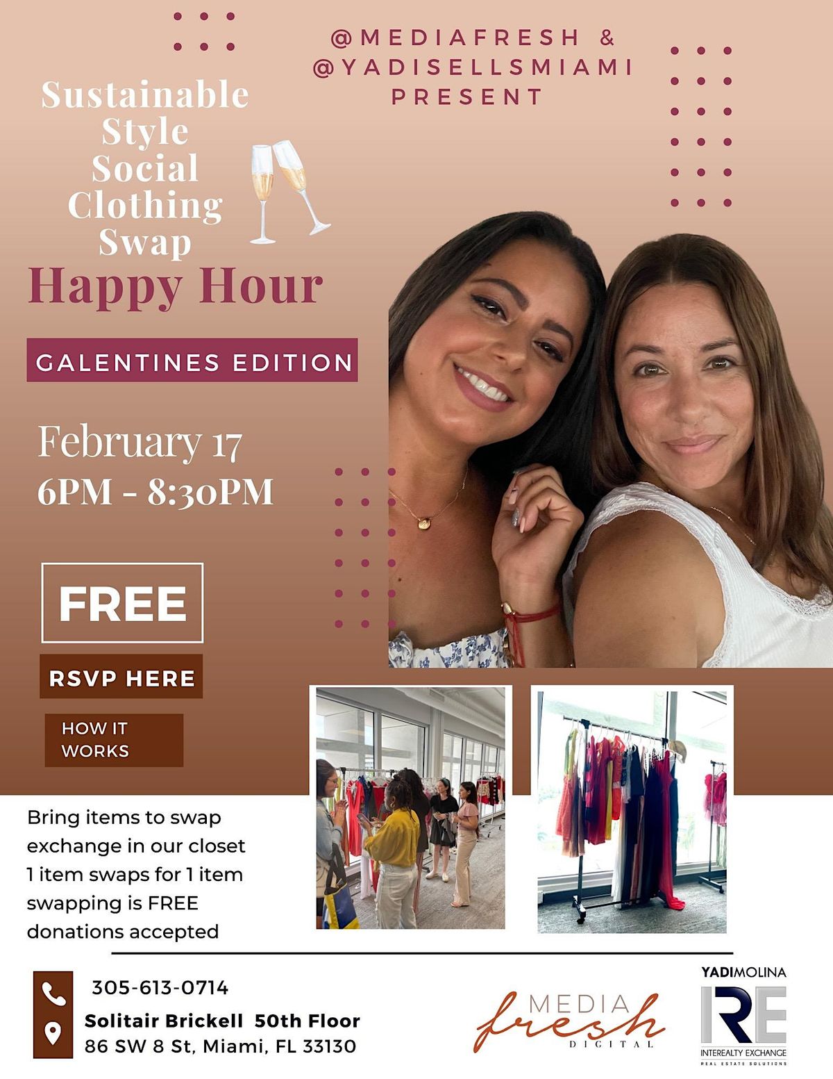 Sustainable Style Social Clothing Swap Happy Hour Galentines Edition ...