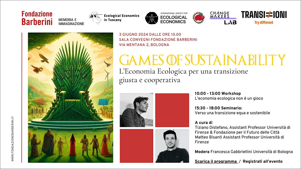 Games of Sustainability. L’Economia Ecologica per una transizione giusta e cooperativa ...