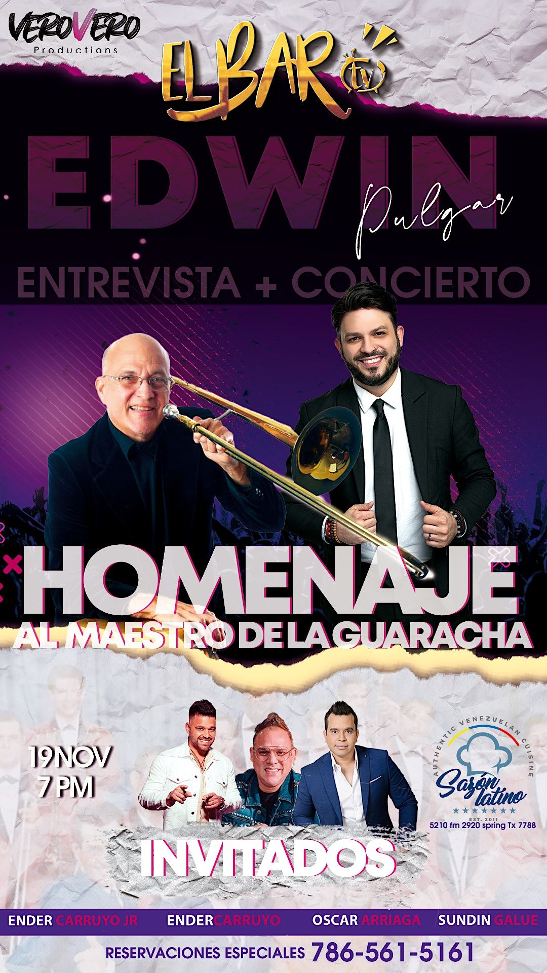 Homenaje a Edwin Pulgar | El Maestro de la Guaracha | El Bar Tv Houston ...