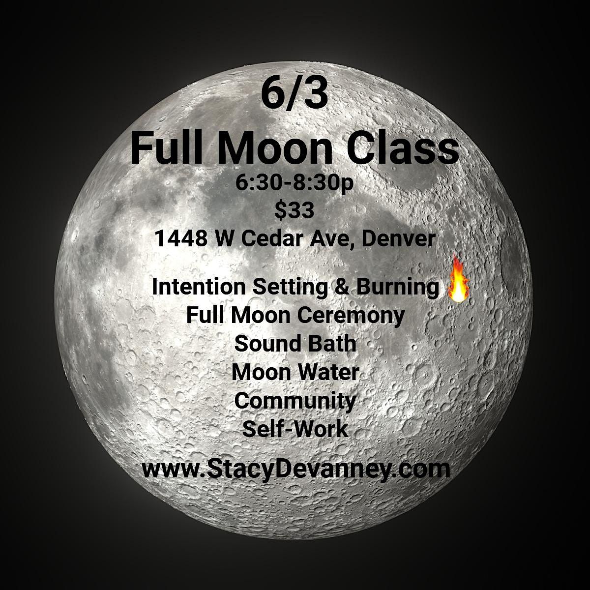 Full Moon Class - Ceremony, Sound Bath, Intention Setting + Burning ...