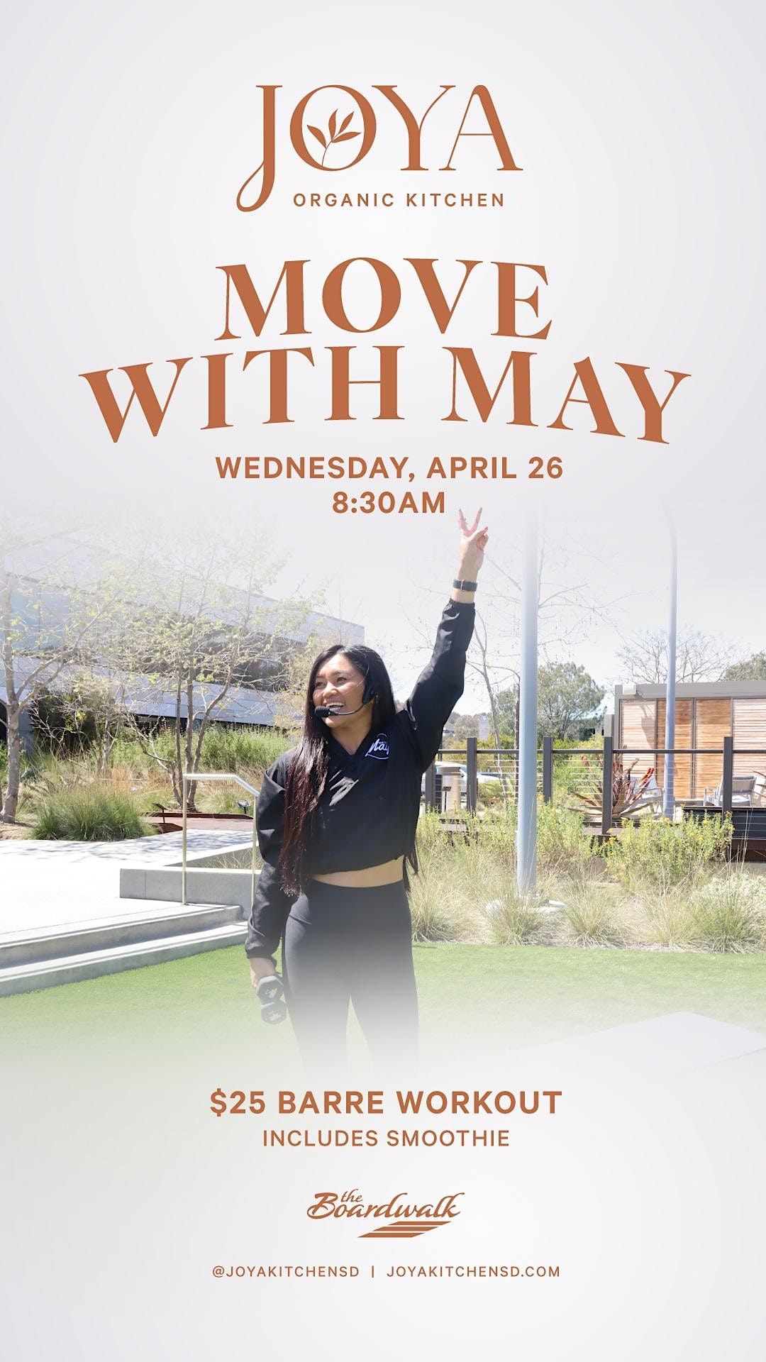 Barreless Barre Fitness Class, Joya Kitchen, San Diego, 26 April 2023