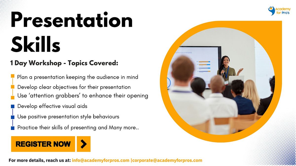 Presentation Skills 1 Day Workshop in Peoria, IL, For venue details ...