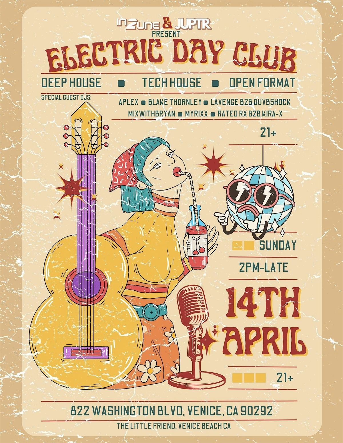 Electric Day club (@THE LITTLE FRIEND, VENICE BEACH), 822 Washington ...