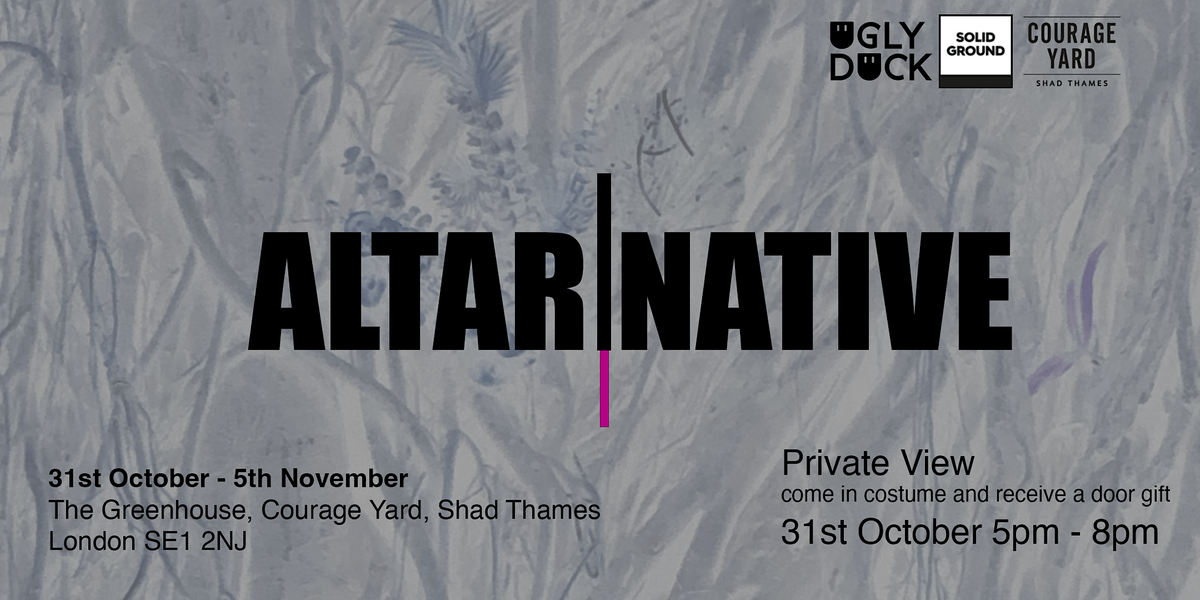 Altar-native exhibition opening, Courage Yard, London, 31 October 2023