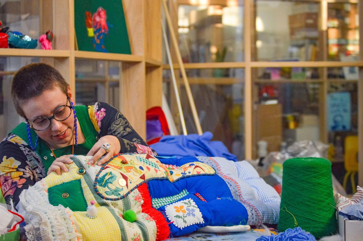 Activist textiles and Protest banners making, 151 Brick Ln, London, 11 ...