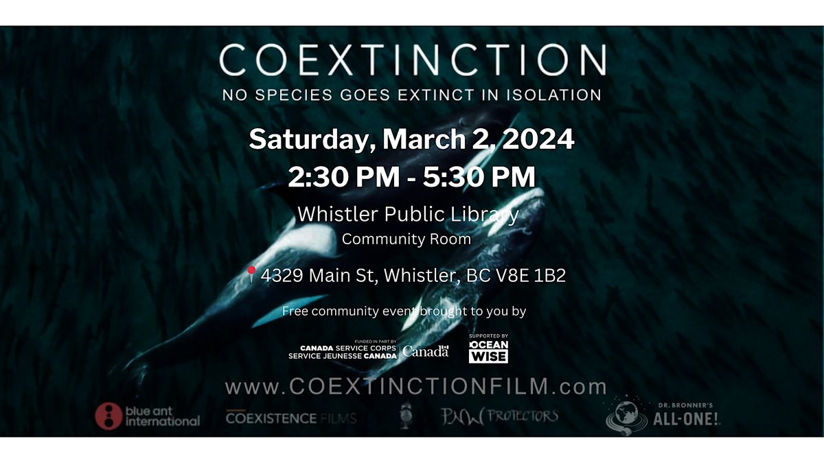 Coextinction Screening: no species goes extinct in isolation, Whistler ...
