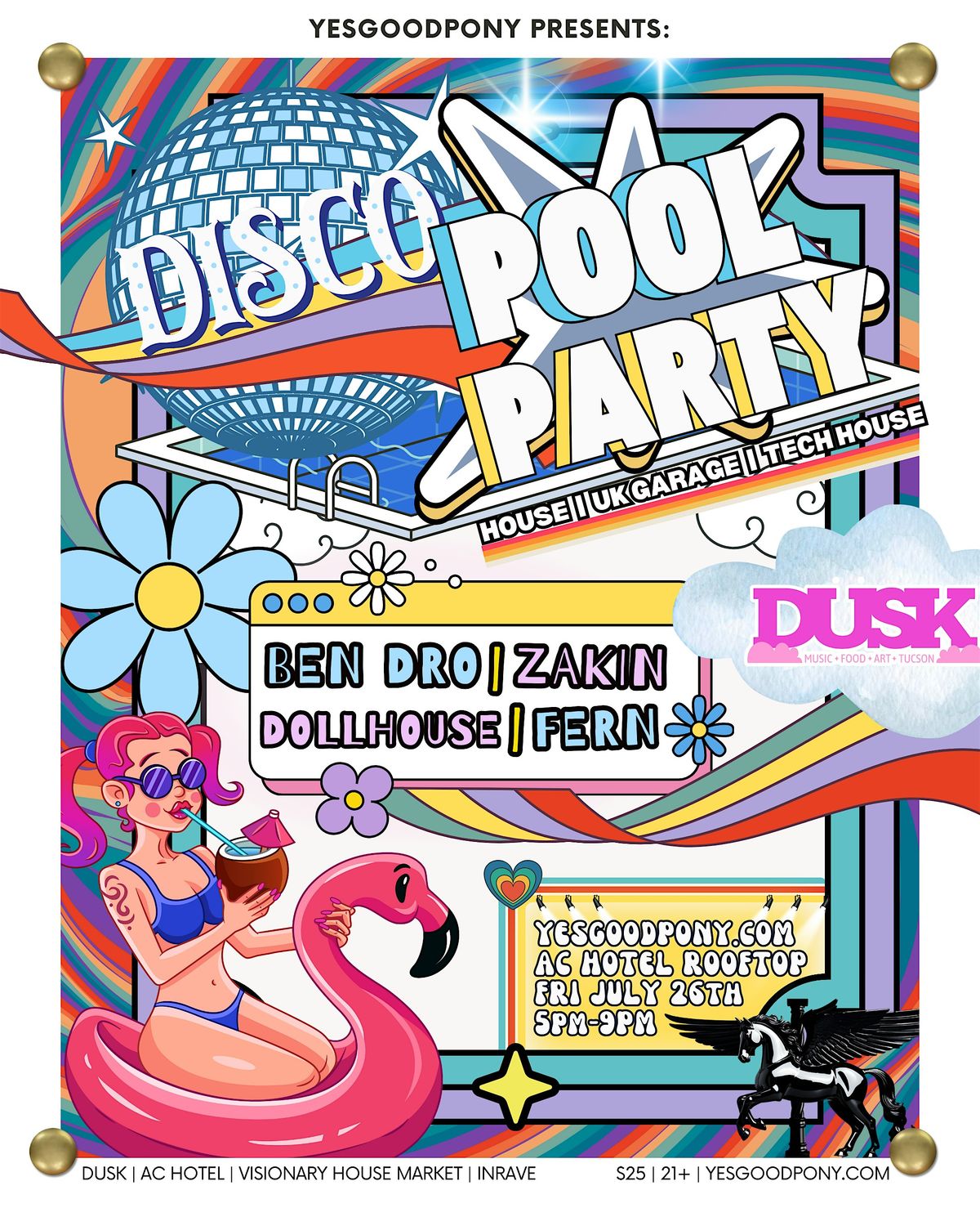 Disco Dive Rooftop Pool Party | AC HOTEL | Yes Good Pony | DUSK, AC ...