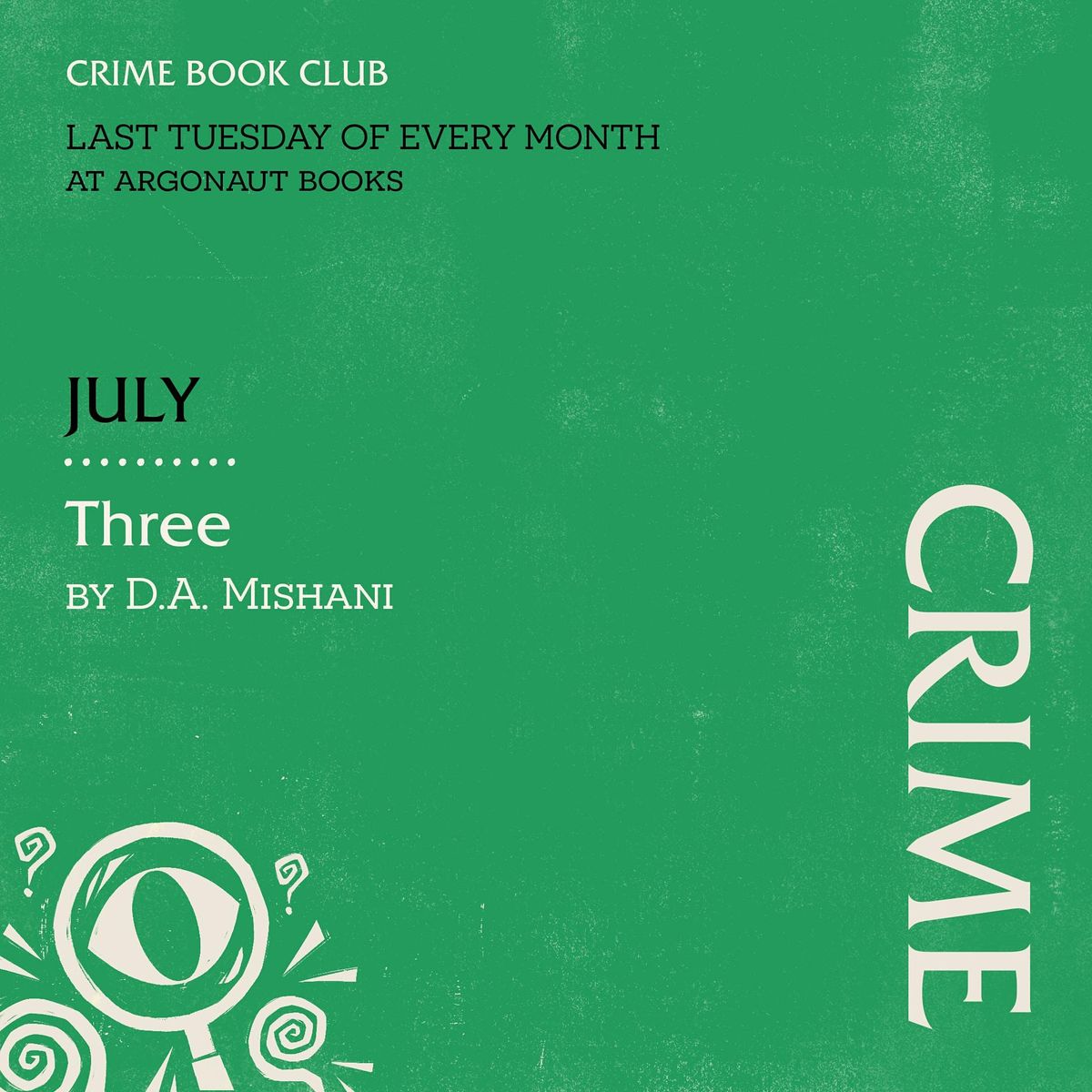 Crime Book Club - Argonaut Books, Argonaut Books, Edinburgh, 26 July 2022