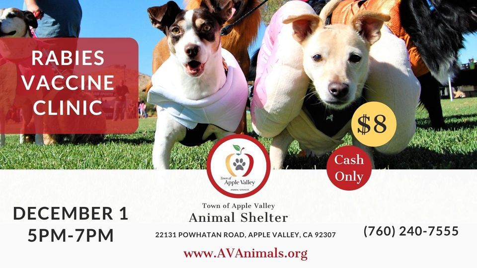 Rabies Clinic December 2022, 22131 Powhatan Rd, Apple Valley, CA 92308 ...