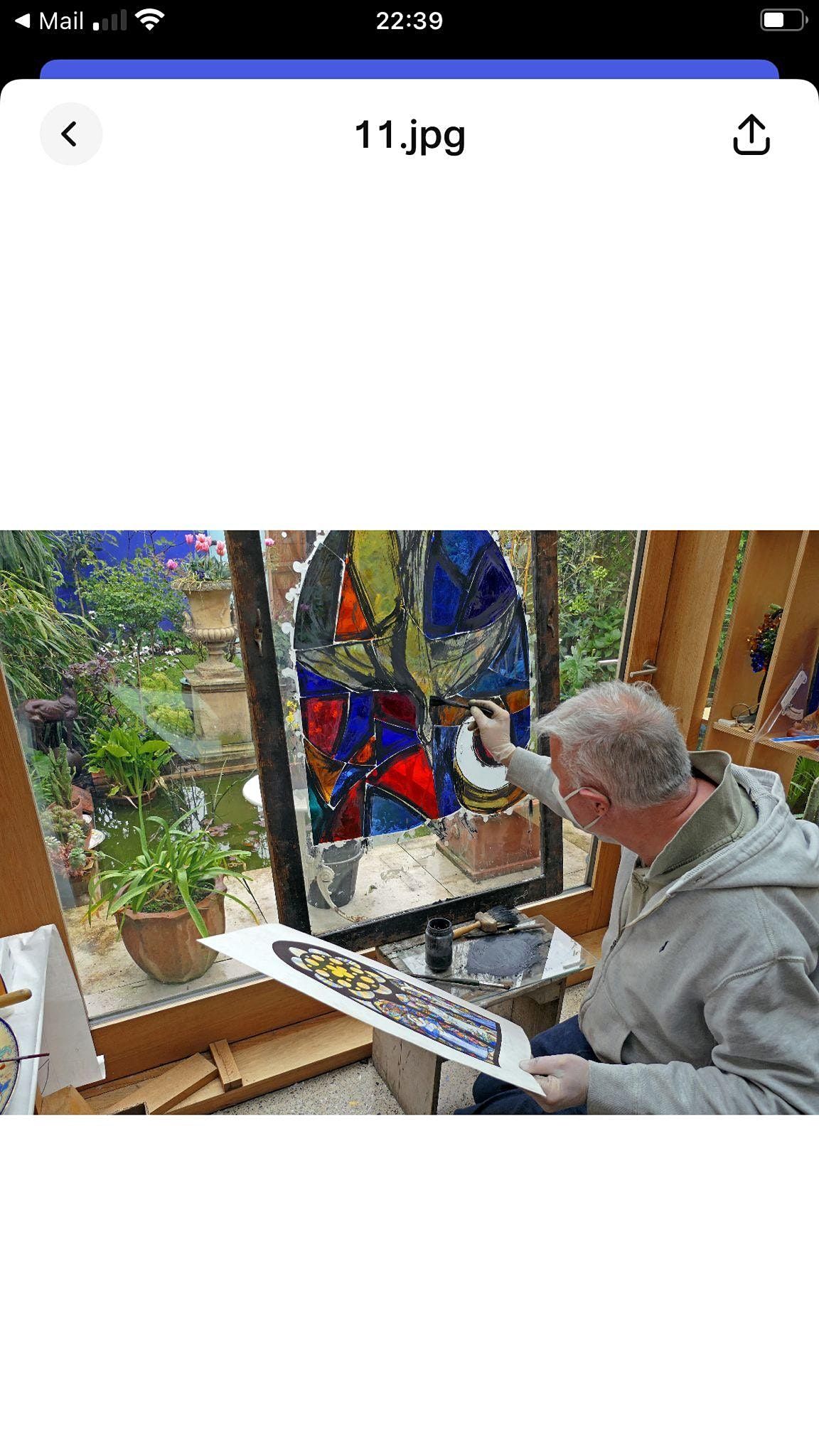 Visit an artists Stained Glass studio. See a large commission in ...