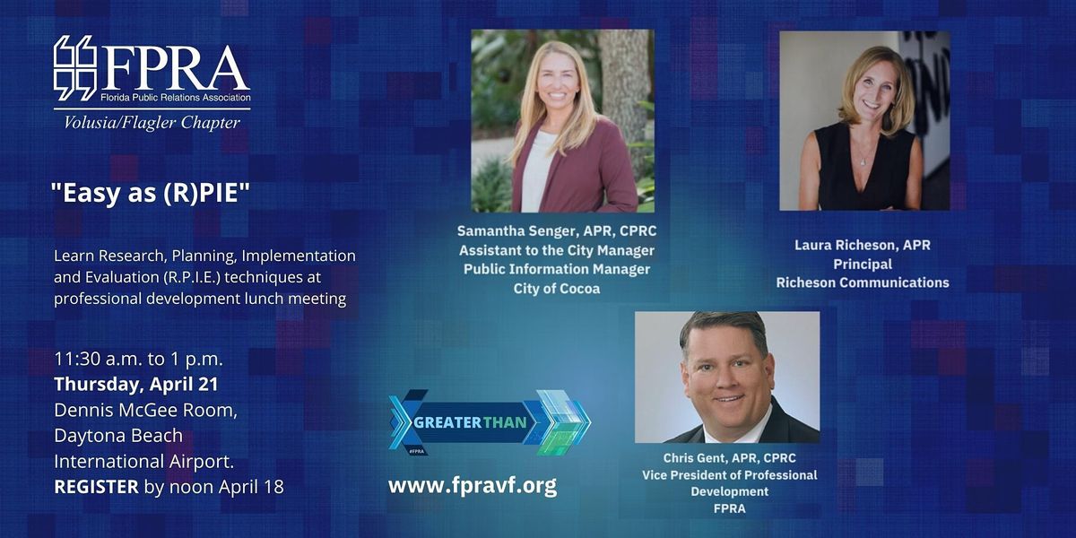 "As Easy as (R)Pie" at FPRA Volusia/Flagler Professional Development ...