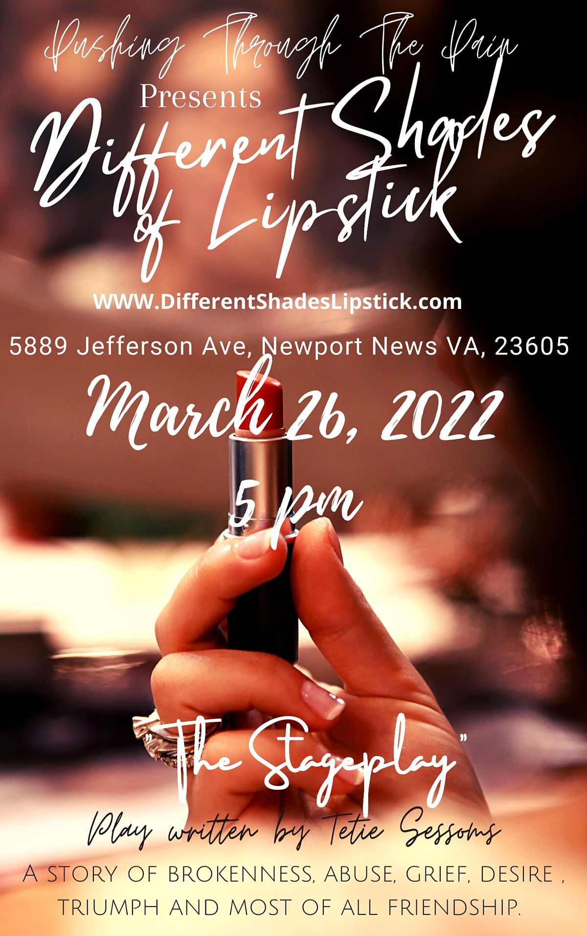 Different Shades of Lipstick Musical Stage Play Virtual Ticket, Online ...