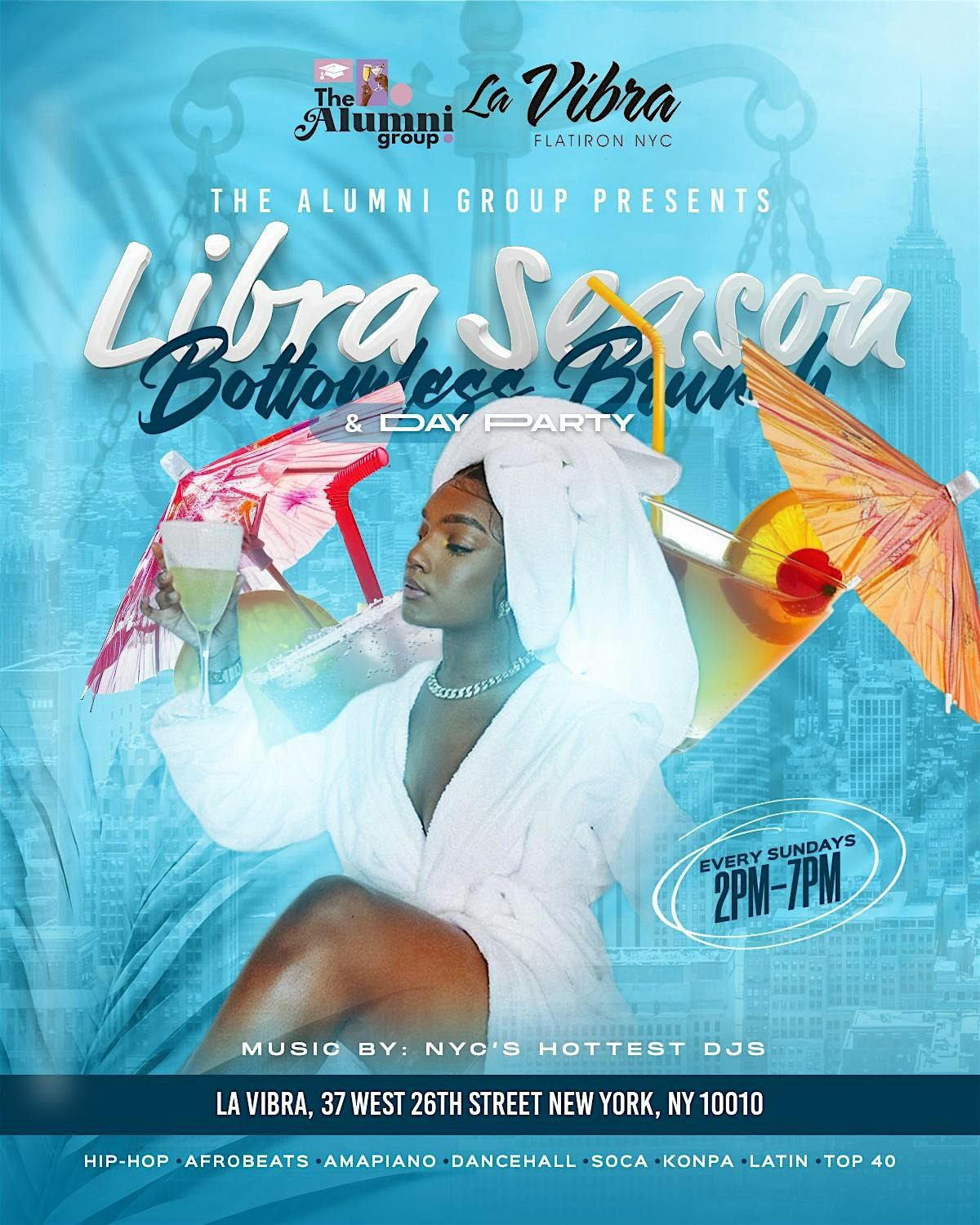 Libra Season - Bottomless Brunch & Day Party, La Vibra, New York, 20 October 2024