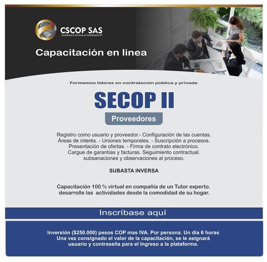 Capacitacion en SECOP II, Bogotá, D.c., Soacha, 25 June 2021
