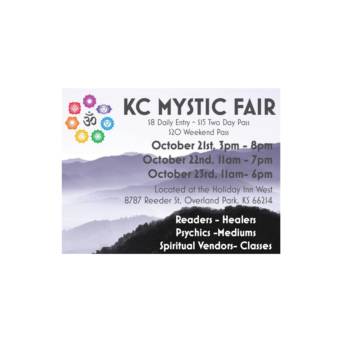 KC Mystic Fair ~ October 2022, Holiday Inn West, Overland Park, 21 ...