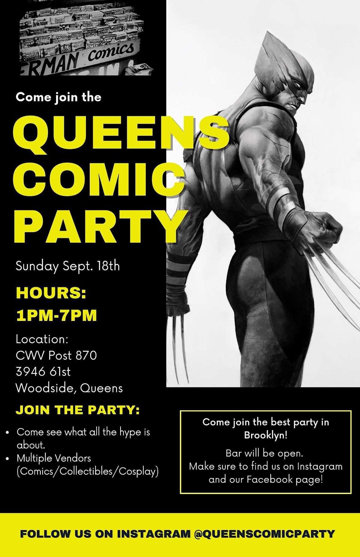 Queens Comic Party, 3946 61st St, Queens, 18 September 2022