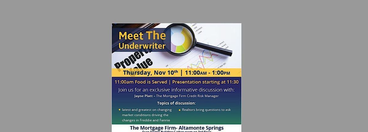 Meet the Underwriter, 999 Douglas Ave, Altamonte Springs, 10 November 2022
