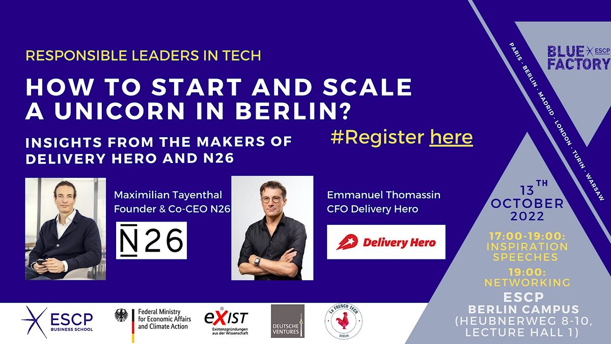 ESCP Blue Factory Talk: Insights from the makers of DeliveryHero and ...