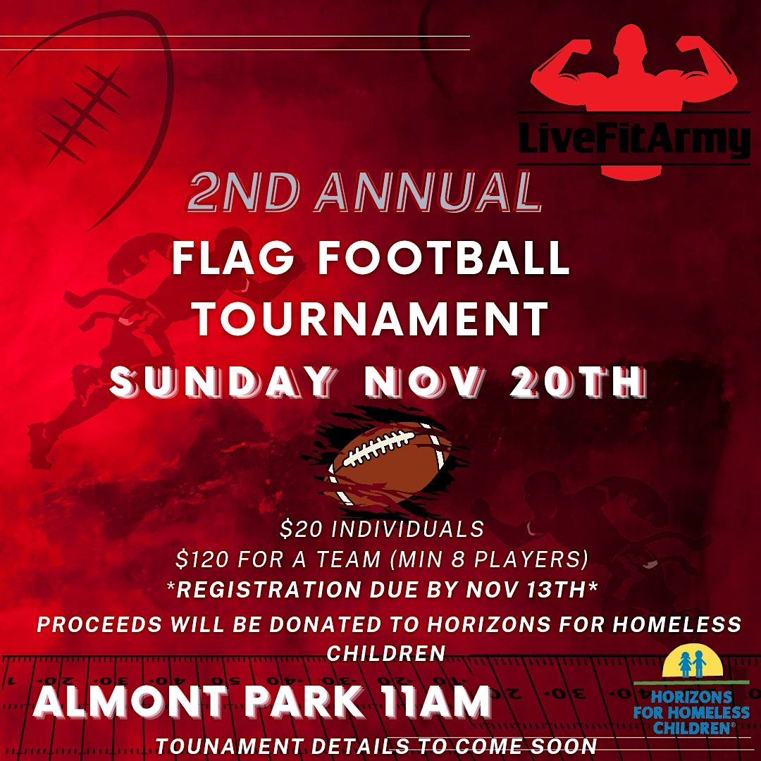 LiveFitArmy 2nd Annual Flag Football Tournament, Almont Park, Boston ...