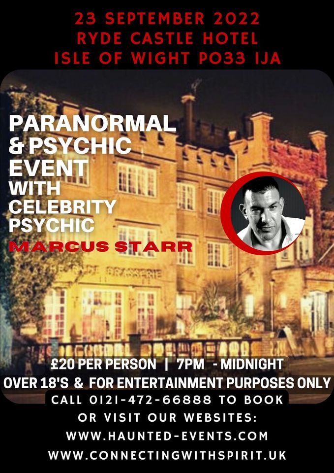 Paranormal & Psychic Event with Celebrity Psychic Marcus Starr at Ryde ...