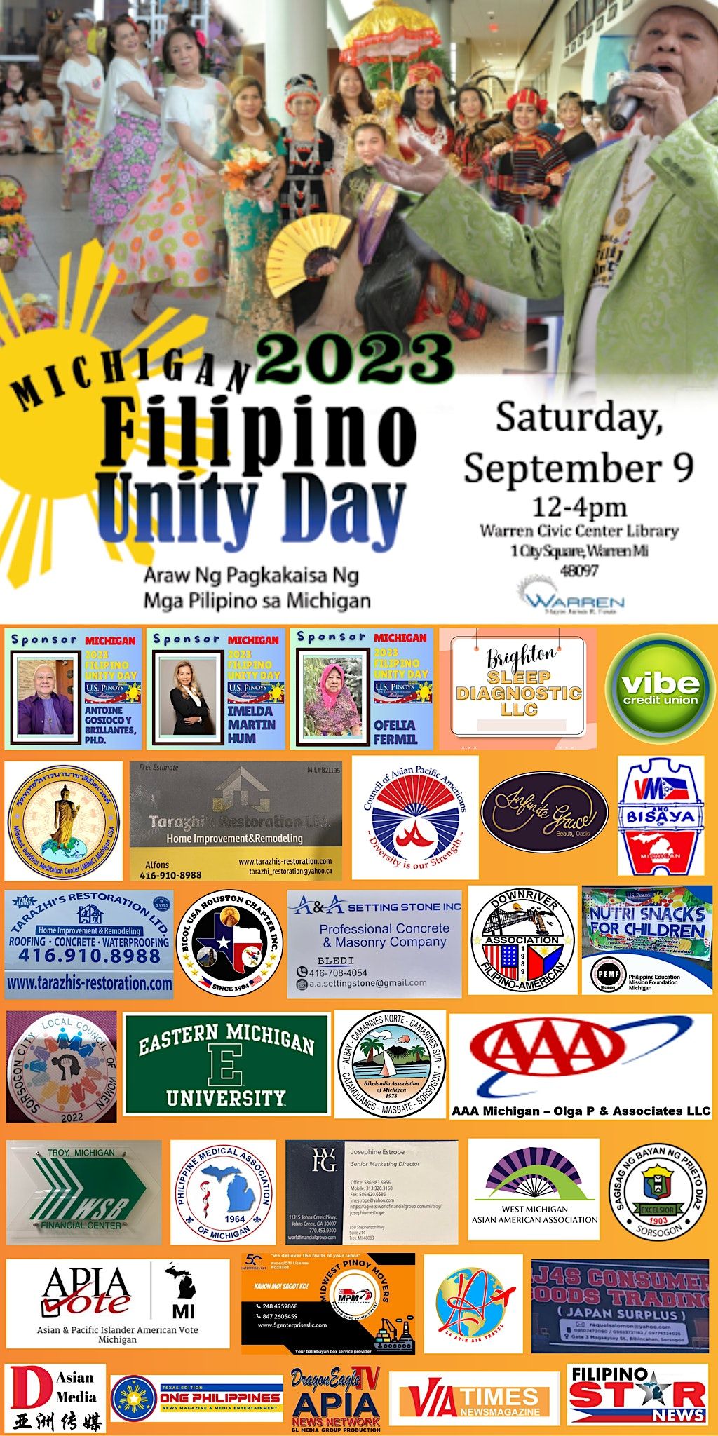 Michigan Filipino Unity Day 2023, 1 City Square, Warren, 9 September 2023