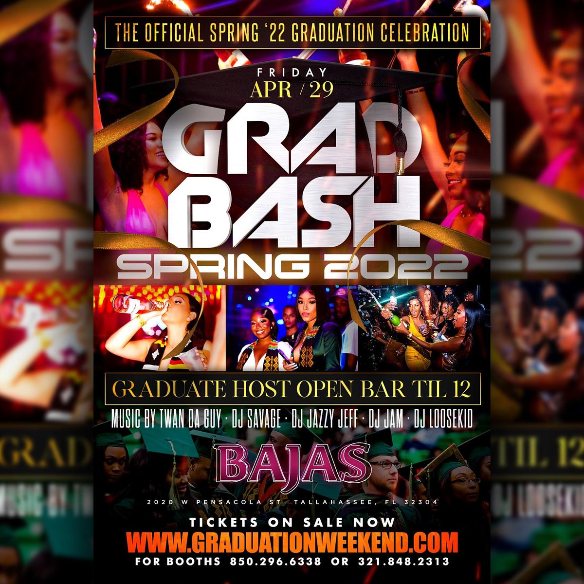 GRAD BASH | SPRING 2022 | BAJAS, Bajas Beachclub, Tallahassee, 29 April ...