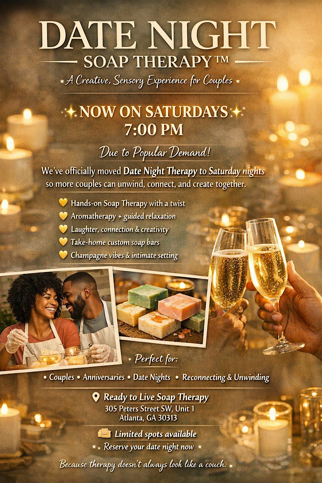 Date Night Therapy, 305 Peters St SW, Atlanta, 10 January to 24 January