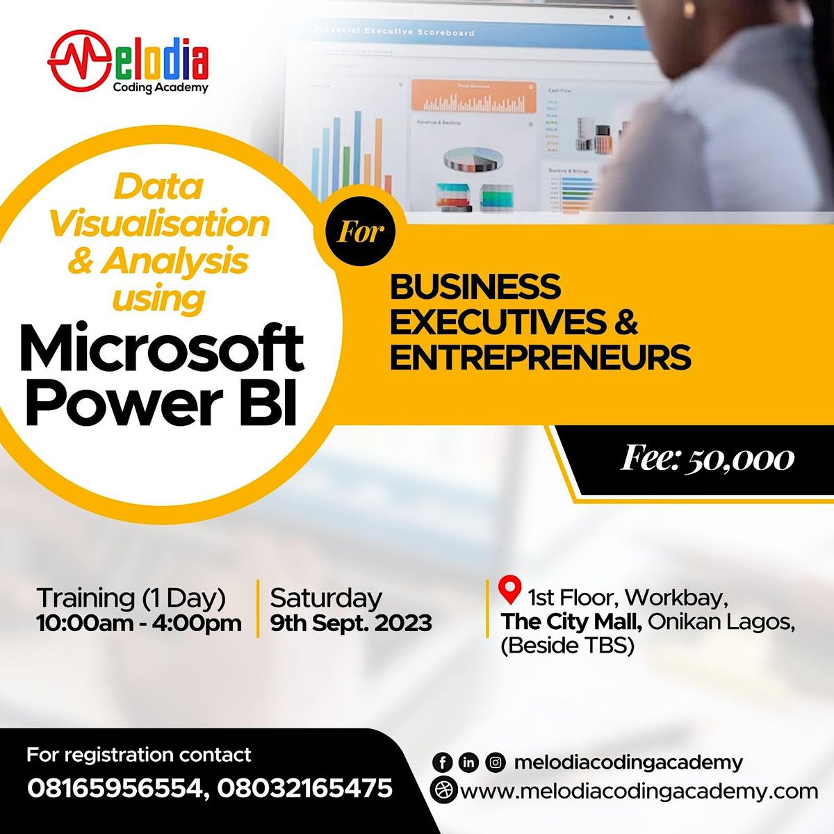 Data Visualization & analysis using Microsoft Power BI, The City Mall Lagos Island Lagos, 9 ...
