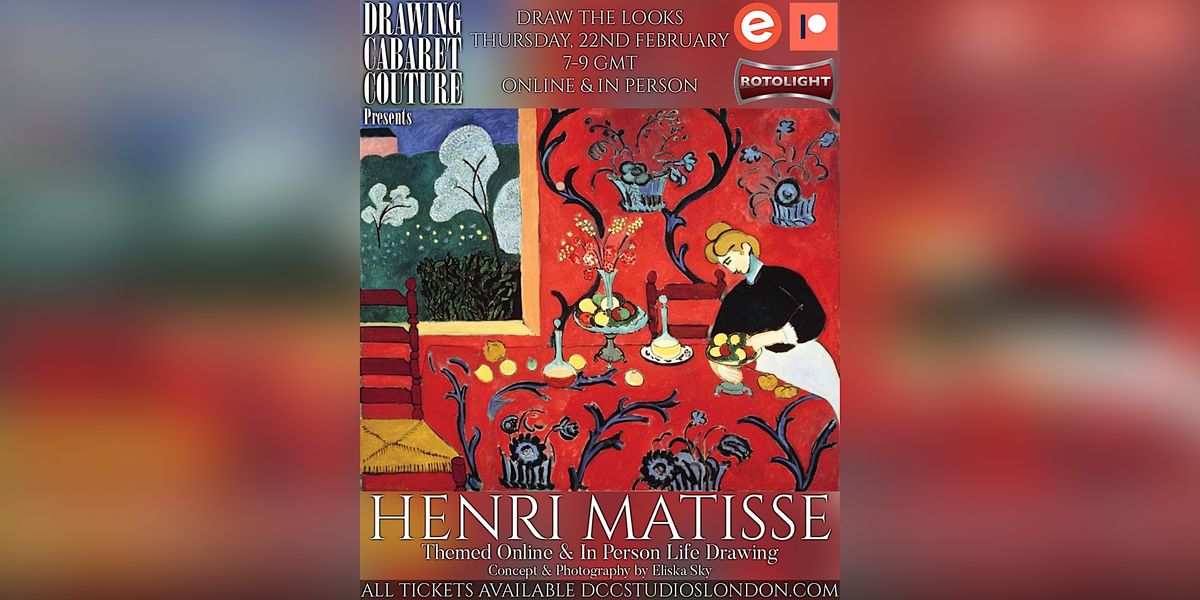 HENRI MATISSE themed **IN PERSON** life drawing session, DCC Studios ...