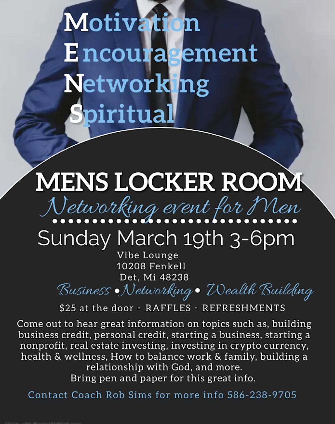 The Mens Locker Room entrepreneur networking event for Men, 10208 ...