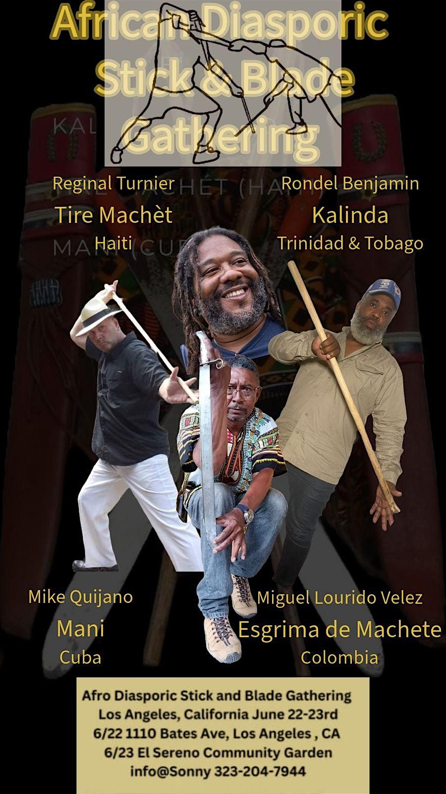 Afro Diasporic Stick and Blade Gathering, Bates Avenue, Los Angeles, 22 ...