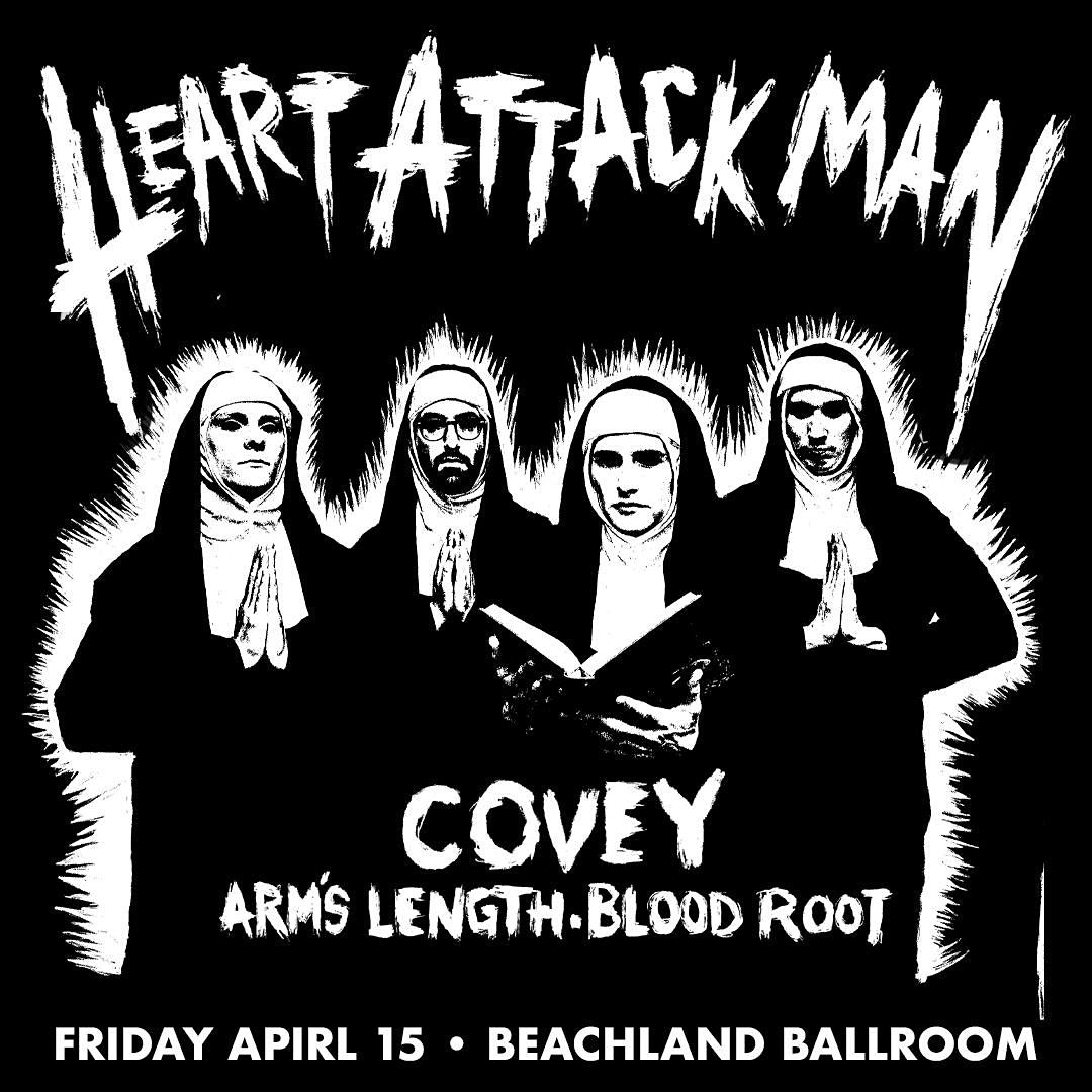 Heart Attack Man • Covey • Arms Length • Blood Root, Beachland Ballroom ...