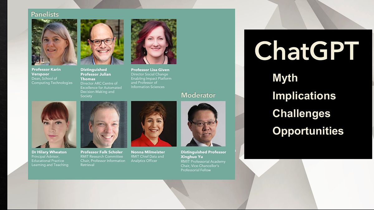 ChatGPT: Myth, implications, challenges and opportunities, Kaleide Theatre, Melbourne, 29 March 2023