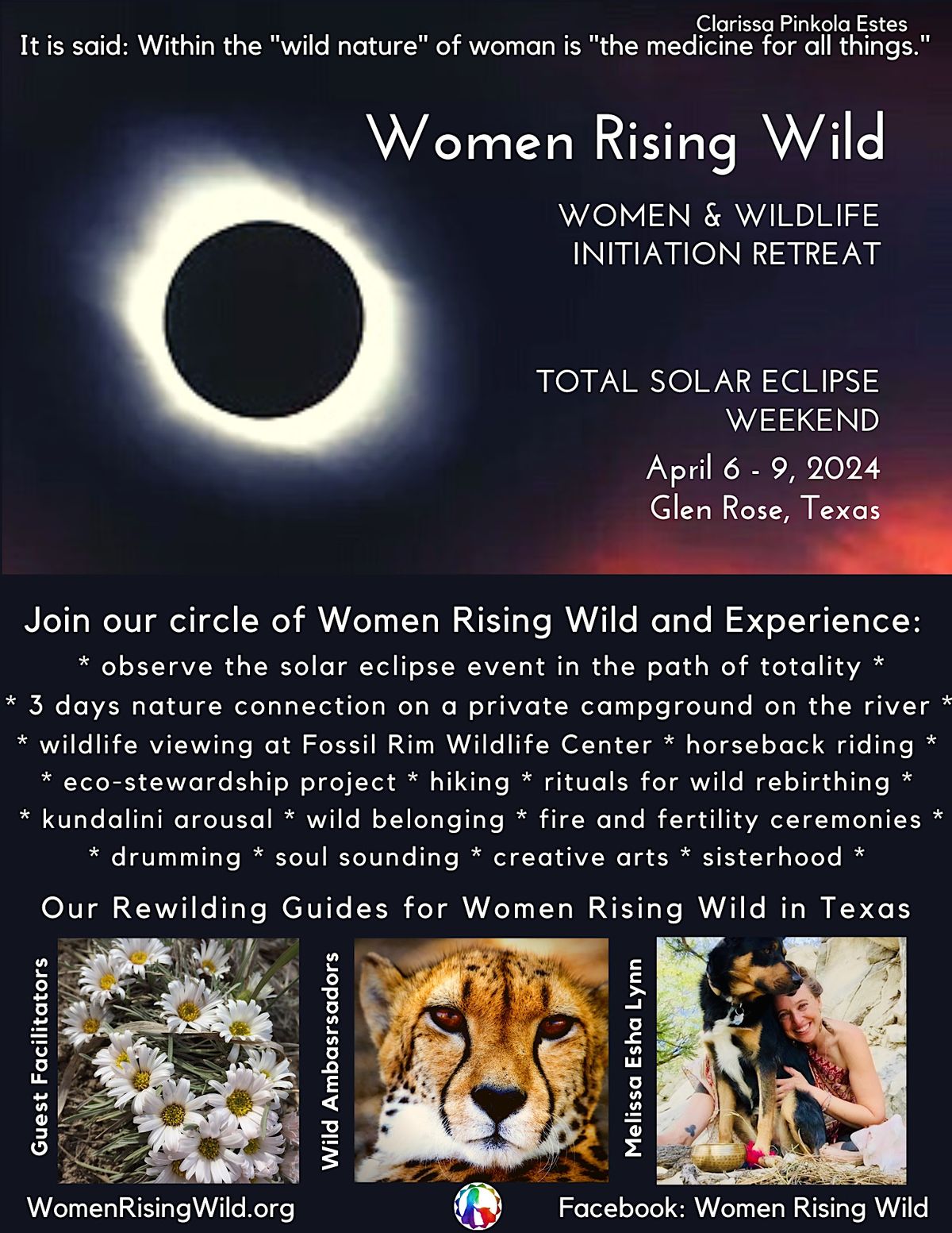 4 Day 3 Night Solar Eclipse Retreat with Women Rising Wild in Texas ...