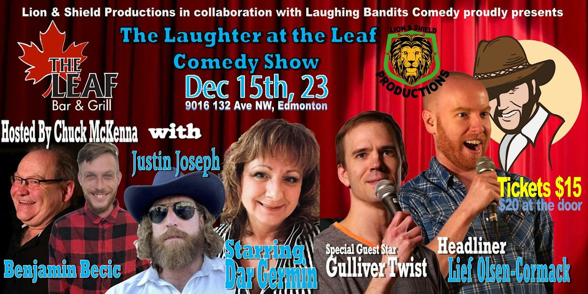 Laughter at the Leaf Comedy Show, No Subject taboo!, The Leaf Bar ...