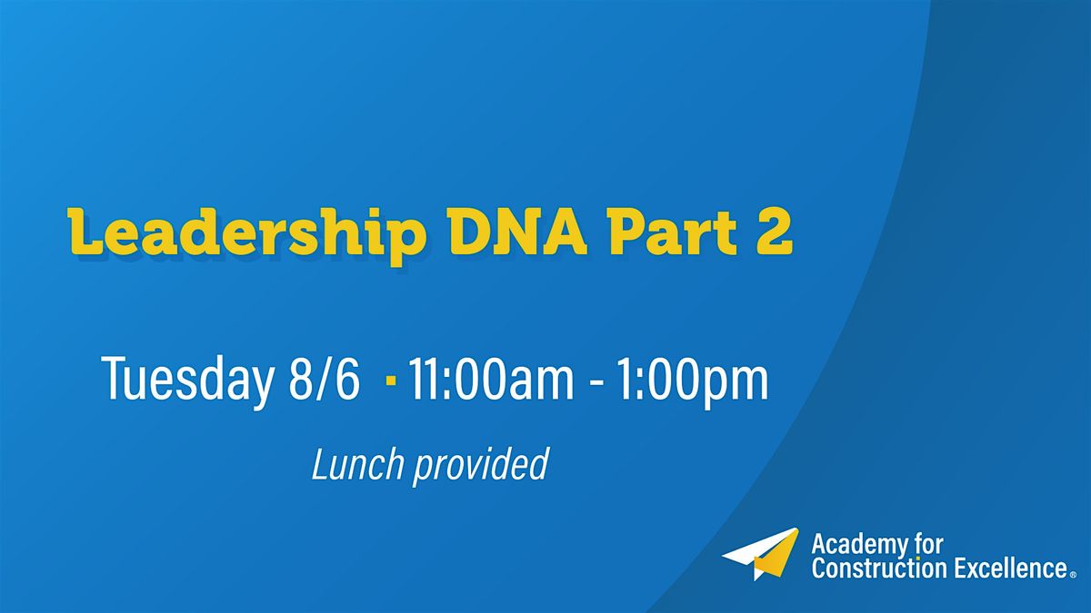 Leadership DNA Part 2, Small Giants, Phoenix, 6 August 2024