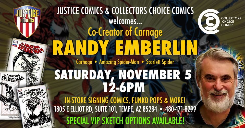 Randy Emberlin In-Store Signing, Justice Comics, Tempe, 5 November 2022