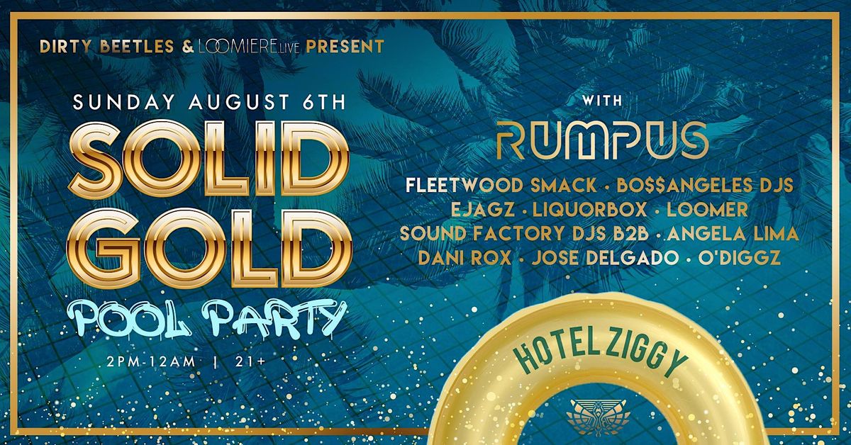 Solid Gold Pool Party 2023, Hotel Ziggy, West Hollywood, 6 August to 7 ...