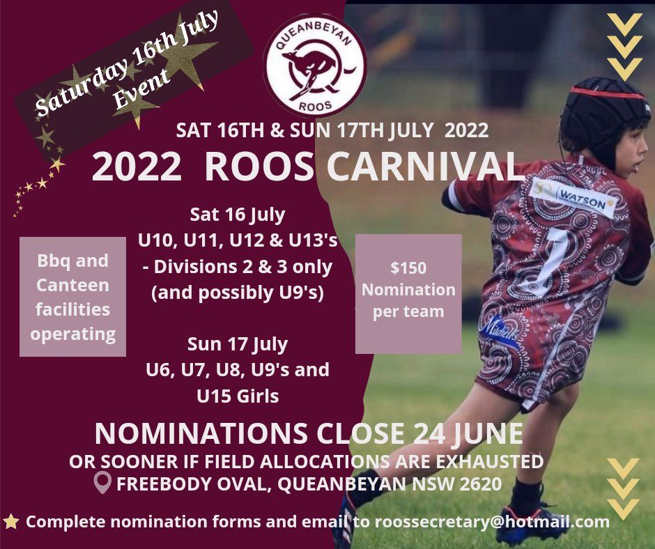 2022 Queanbeyan Jnr Roos Carnival - Day 1, Freebody Oval, Queanbeyan ...