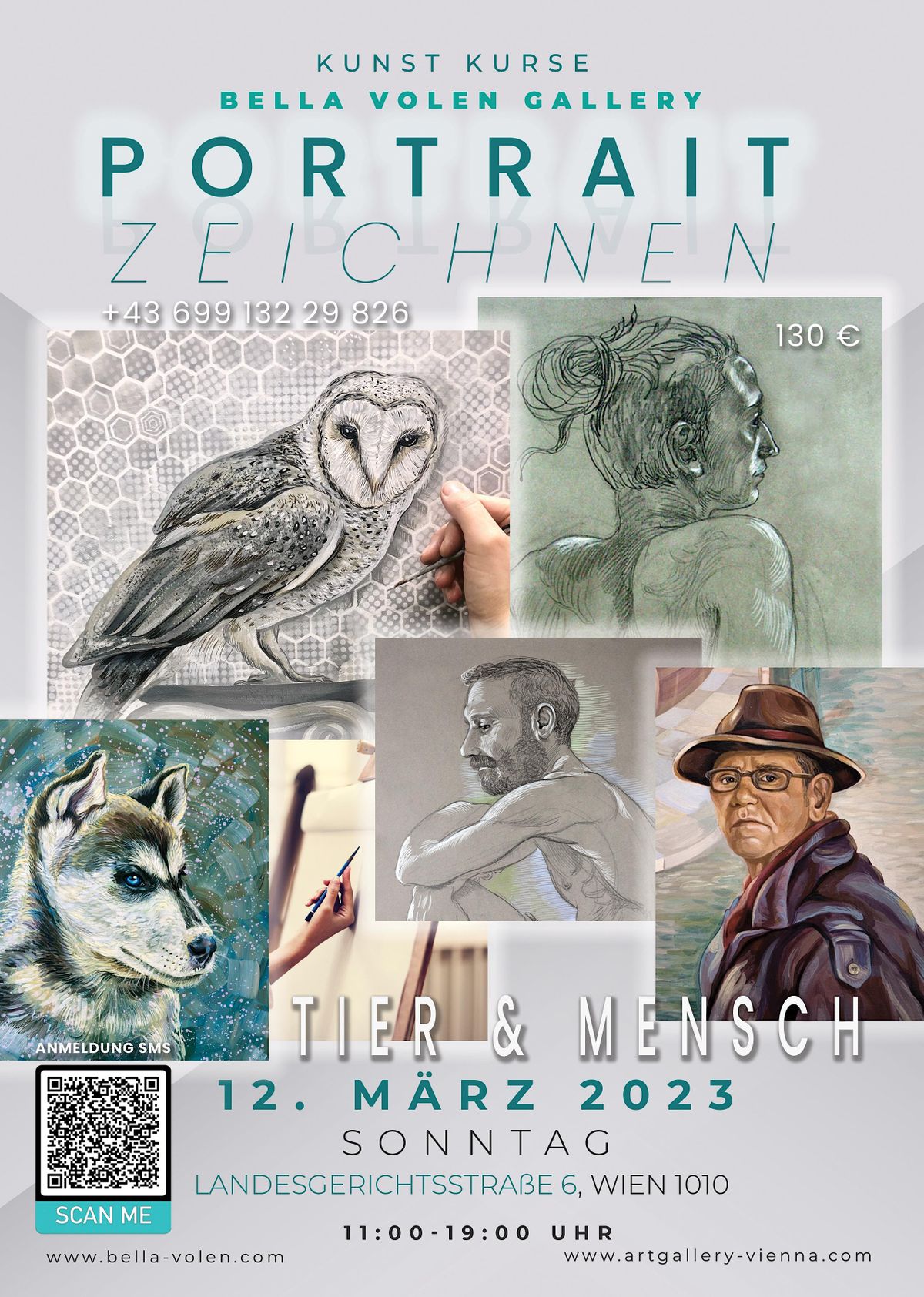 1 Tag Portrait Zeichnen Kurs /Mensch oder Tier/, BELLA VOLEN Gallery | Kunstgalerie | Kultur ...