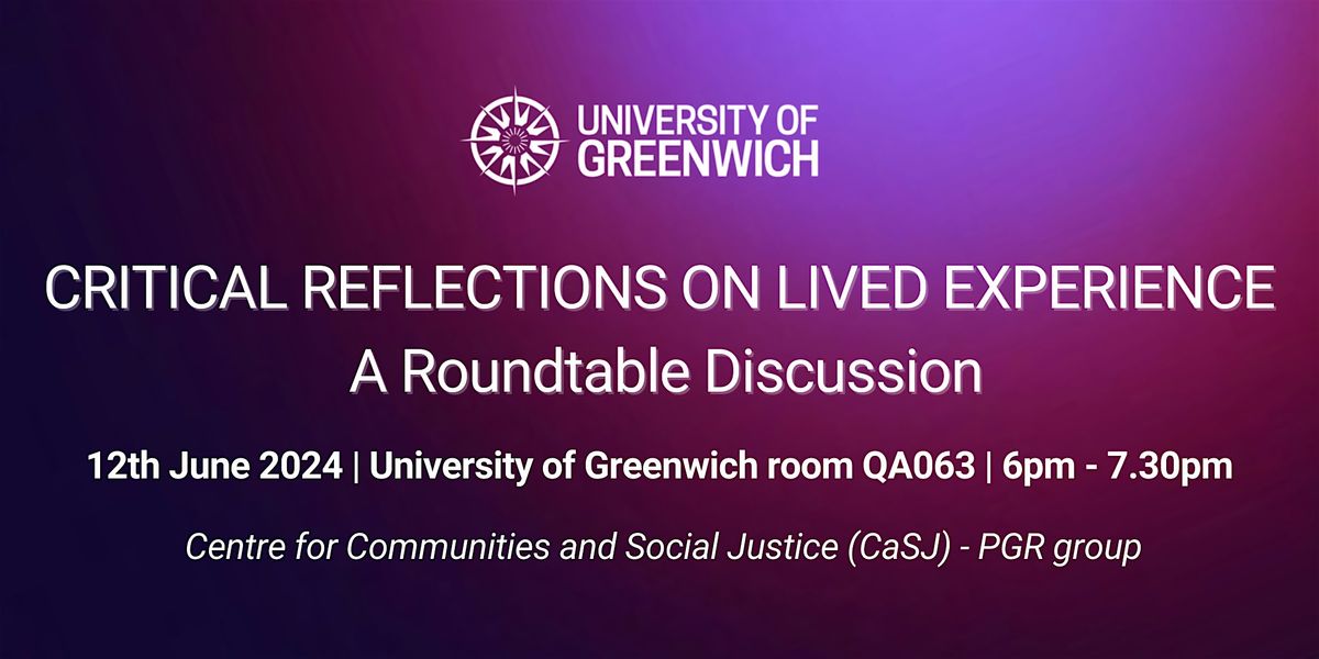 Critical Reflections on Lived Experience: A Roundtable Discussion ...