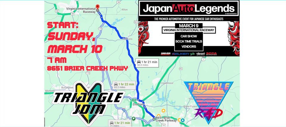 TriangleRAD/Triangle JDM Road trip to Japan Auto Legends 2024 @ VIR, 8651 Brier Creek Pkwy ...