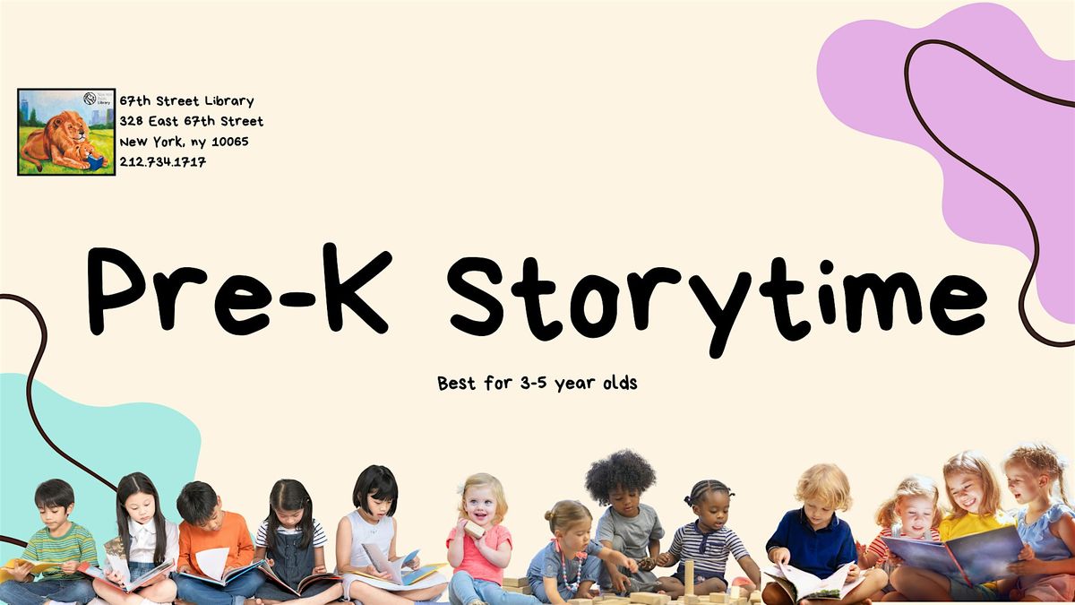 Pre-K Storytime at 67th Street Library, 67th Street Library, New York ...