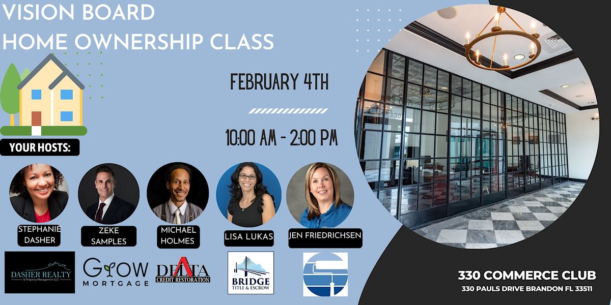 Vision Board Home Ownership Class, 330 Commerce Club, Brandon, 4 ...