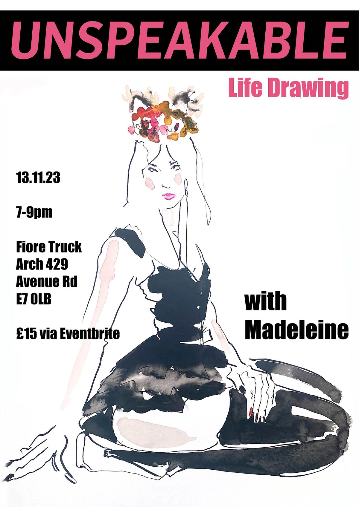 Unspeakable Drawing with Madeleine, Fiore Truck, London, 13 November 2023