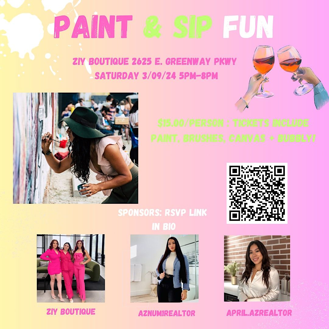 Paint & Sip Fun, 2625 East Greenway Parkway, Phoenix, AZ, USA, 9 March 2024