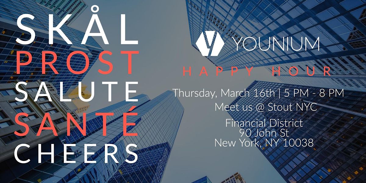 Saasiest Happy Hour with Younium, Stout NYC, New York, 16 March 2023