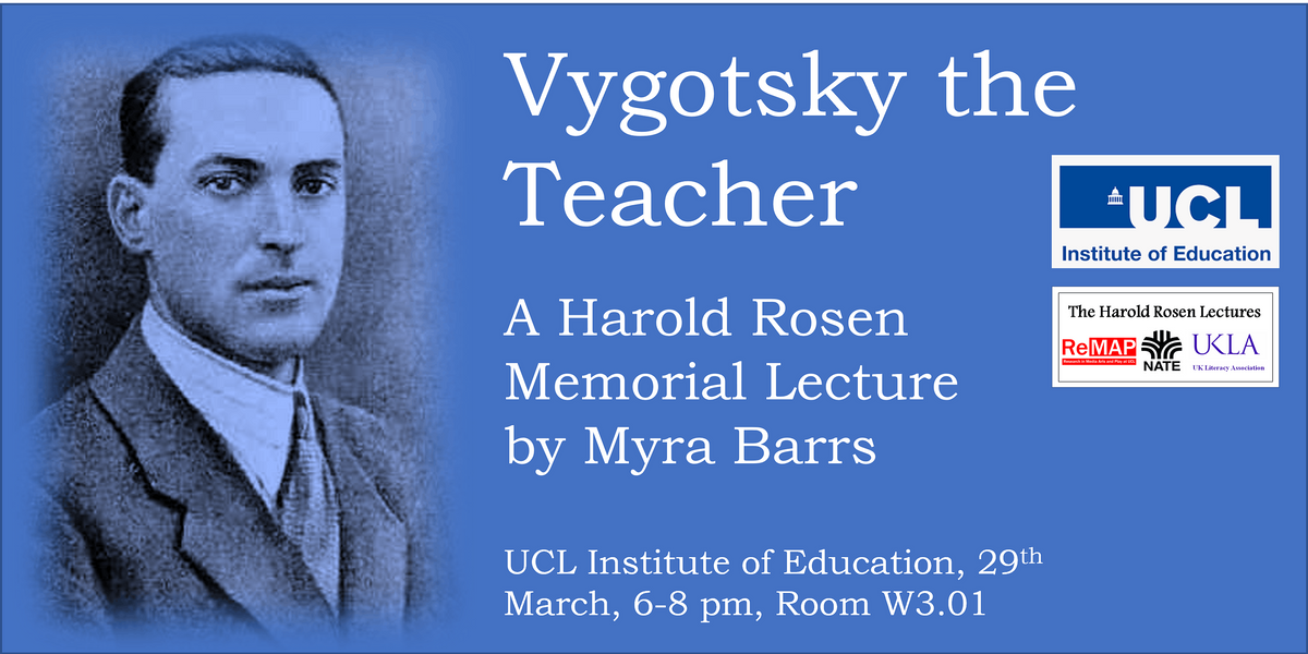Harold Rosen Lecture with Myra Barrs, IOE, UCL's Faculty of Education ...